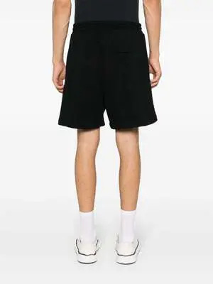 MSGM Elasticated Waist Logo Detail Shorts - Black