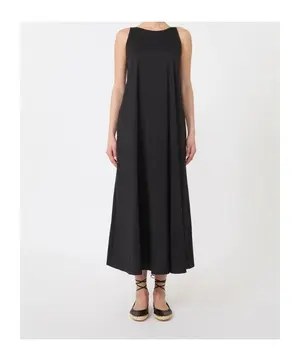 Max Mara Sleeveless Maxi Dress With Tie-back Detail