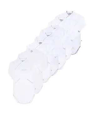 Bonpoint Seven-pack Embroidered Long Sleeve Bodysuits