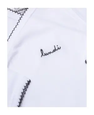 Bonpoint Seven-pack Embroidered Long Sleeve Bodysuits