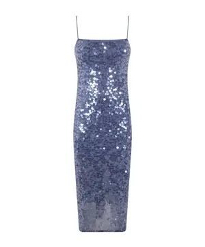 Ralph Lauren Sequin Slip Midi Dress