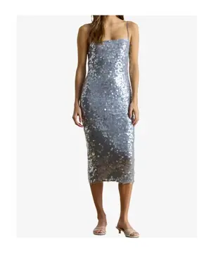 Ralph Lauren Sequin Slip Midi Dress