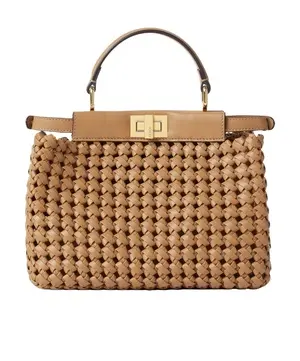 Fendi Woven Leather Top Handle Bag