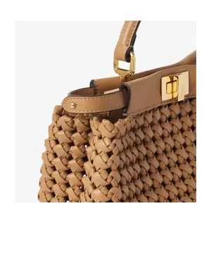Fendi Woven Leather Top Handle Bag