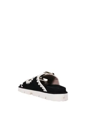 Mou Buckle Fastened Open-toe Sandals - Black