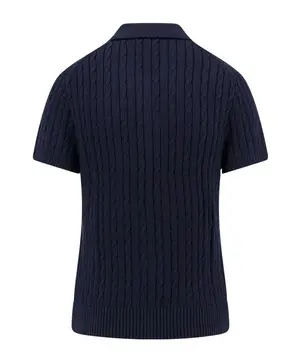 Polo Ralph Lauren Cable Knit Short Sleeve Polo Cardigan