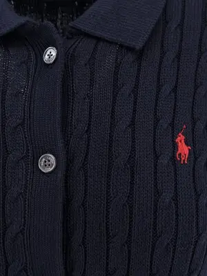 Polo Ralph Lauren Cable Knit Short Sleeve Polo Cardigan