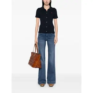 Polo Ralph Lauren Cable Knit Short Sleeve Polo Cardigan