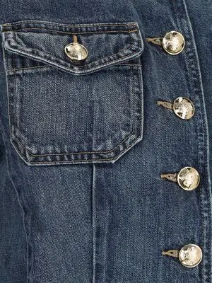 NILI LOTAN Long Sleeve Buttoned Denim Jacket