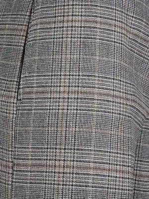 True Royal Checked Wide-leg Trousers