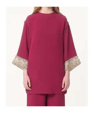 Valentino Garavani Embellished Crewneck Blouse