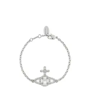 VIVIENNE WESTWOOD Olympia Orb Embellished Bracelet With Saturn Motif - Gray