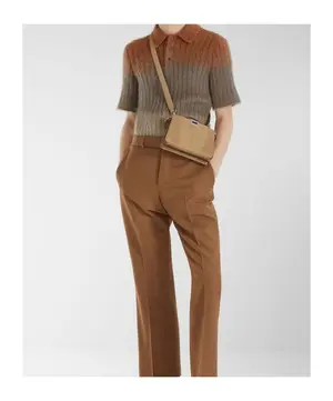 Fendi Peekaboo Iseeu X-cross Nubuck Lizard Leather Bag - Beige
