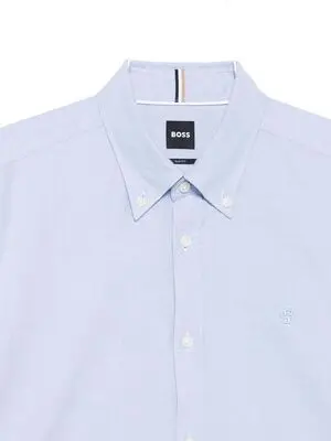 Hugo Boss Logo-embroidered Cotton Shirt
