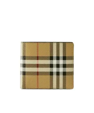 Burberry Checked Bi-fold Wallet - Green