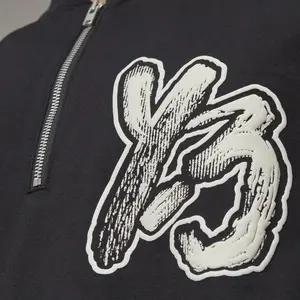 Y3 Zip-up Logo-print T-shirt