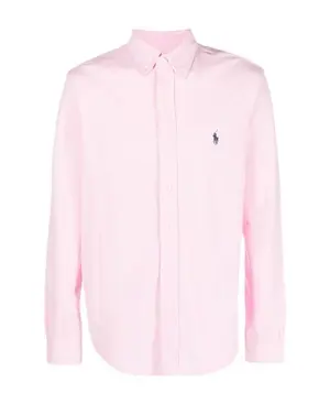 Polo Ralph Lauren Embroidered-logo Long-sleeve Shirt - Pink