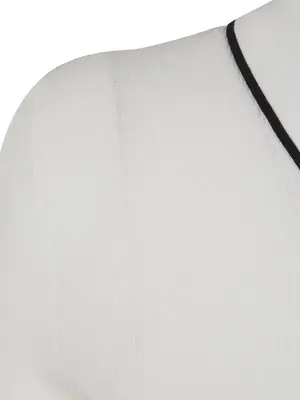 Aspesi Ribbed Knit Long Sleeve Polo Shirt