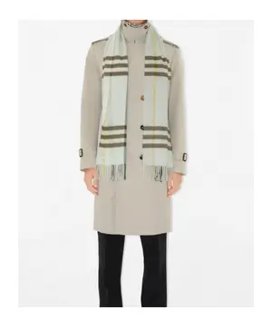Burberry Checked Fringed-edge Scarf