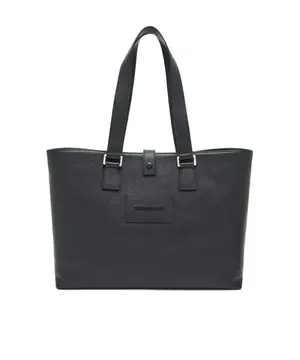 Emporio Armani Leather Tote Bag - Black