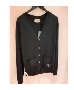 Gucci Logo Embroidered V-neck Cardigan