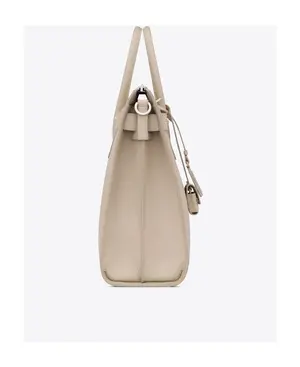 Saint Laurent Sac De Jour Thin Large Grained Leather Handbag - Nude