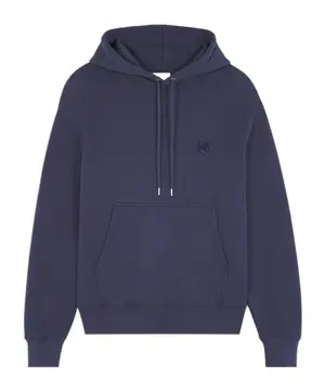 Maison Kitsuné Long Sleeve Hoodie With Embroidered Fox Head Patch