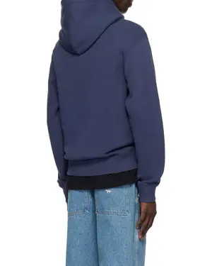 Maison Kitsuné Long Sleeve Hoodie With Embroidered Fox Head Patch