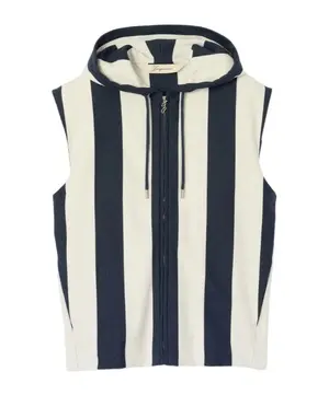 Jacquemus Sleeveless Zip-up Hooded Vest - Navy