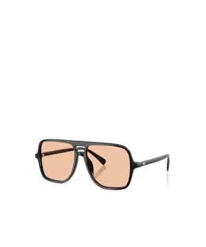 Emporio Armani Full Rim Aviator Sunglasses - Glossy Black