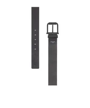 Stone Island Logo Debossed Leather Belt