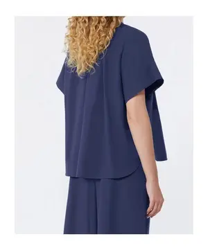 Max Mara Gathered Cotton Poplin Blouse