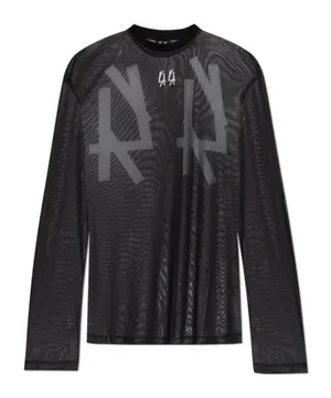 44 LABEL GROUP Logo-print Mesh T-shirt