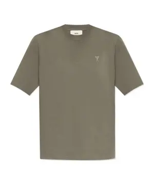 AMI Paris De Coeur Crewneck T-shirt - Green