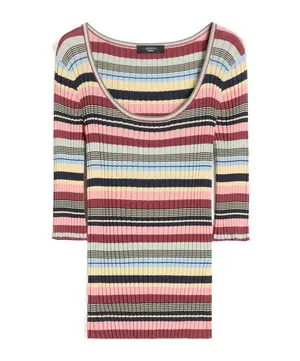 Max Mara Striped Cropped Knit Top