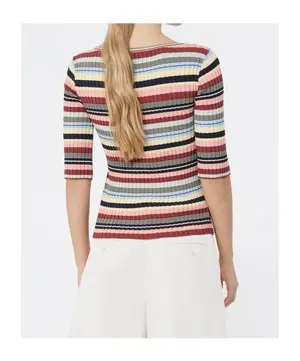 Max Mara Striped Cropped Knit Top