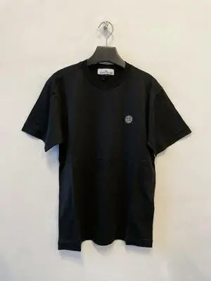 Stone Island Logo Patch Crewneck T-shirt - Black