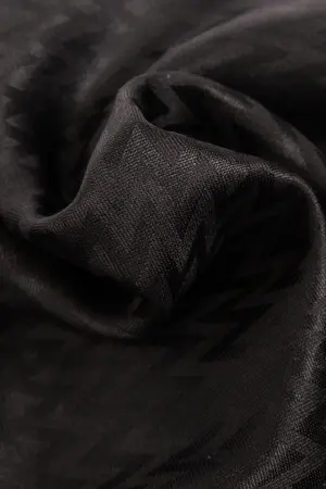 LANVIN Logo-jacquard Frayed Edge Scarf