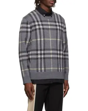 Burberry Check-pattern Wool-silk Jumper