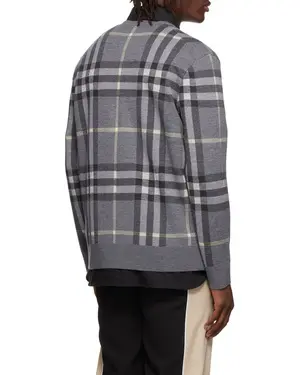 Burberry Check-pattern Wool-silk Jumper
