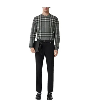 Burberry Check-pattern Wool-silk Jumper
