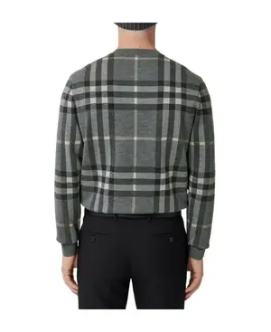Burberry Check-pattern Wool-silk Jumper