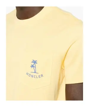 Moncler Palm Tree Pocket T-shirt - Nude