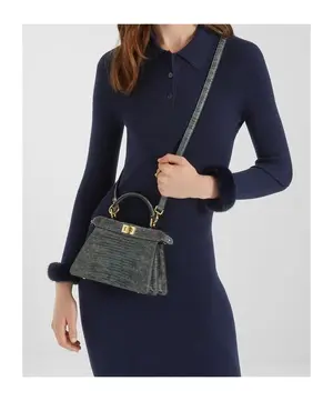 Fendi Peekaboo Iseeu Petite Shoulder Bag - Gray