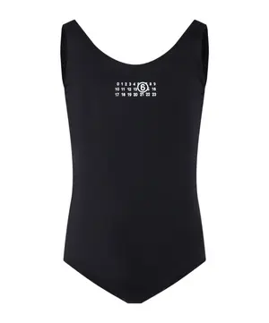 MAISON MARGIELA Logo One-piece Swimsuit - Black