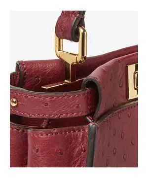 Fendi Peekaboo Mini Shoulder Bag - Red