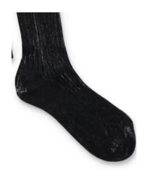 Prada Ribbed Knit Stockings With Ruffle Detail