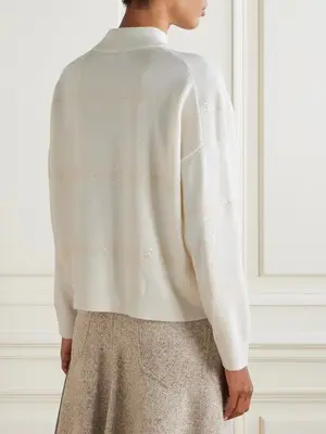 Brunello Cucinelli Sequin Embellished Turtleneck Jumper