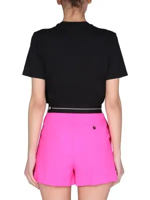 MSGM Logo Print Crewneck T-shirt