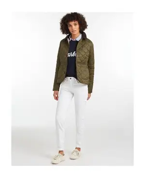 Barbour Deveron Quilted Buttoned Jacket - Green